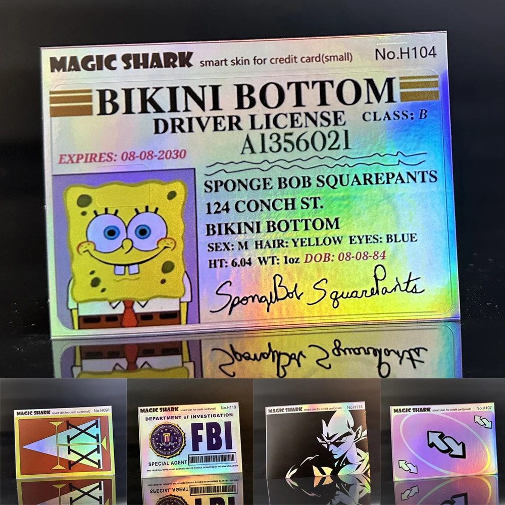 Spongebob-Super-Mario-Dragon-Ball-Hello-Kitty-Laser-Holographic-Color ...