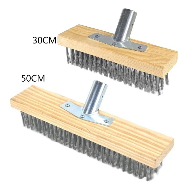 Stainless Steel Wire Floor Brush Head for Concrete Stain Outdoor Deck ...