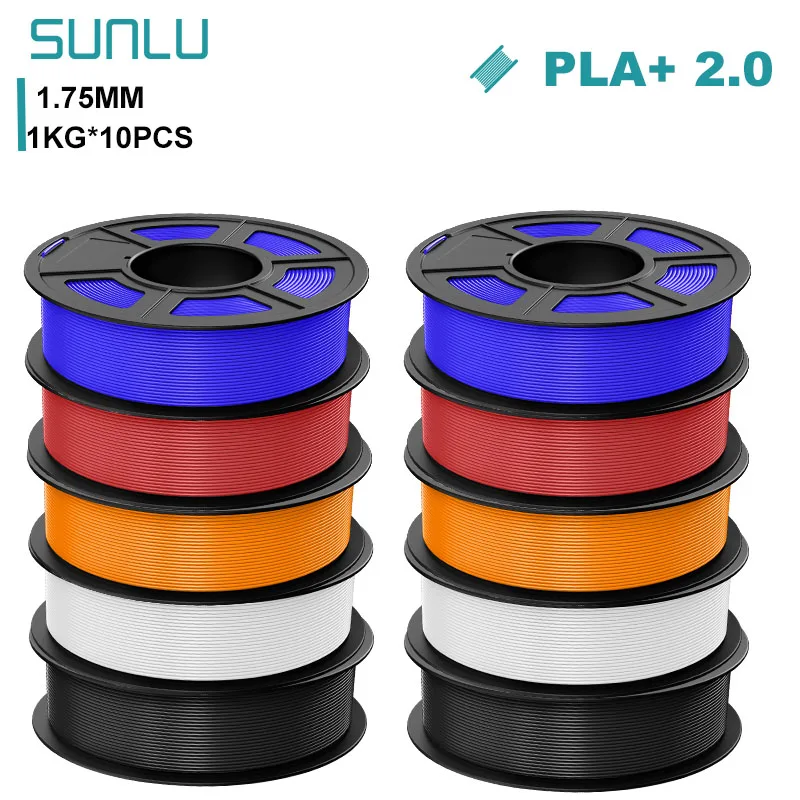 SUNLU-10KG-PLA-2-0-3D-Printer-Filament-Tougher-and-Stronger-PLA-Plus ...