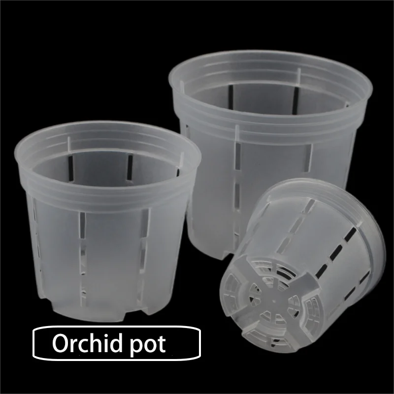 5Pcs Plastic Orchid Pots Root Control Transparent Flowerpot with Holes ...