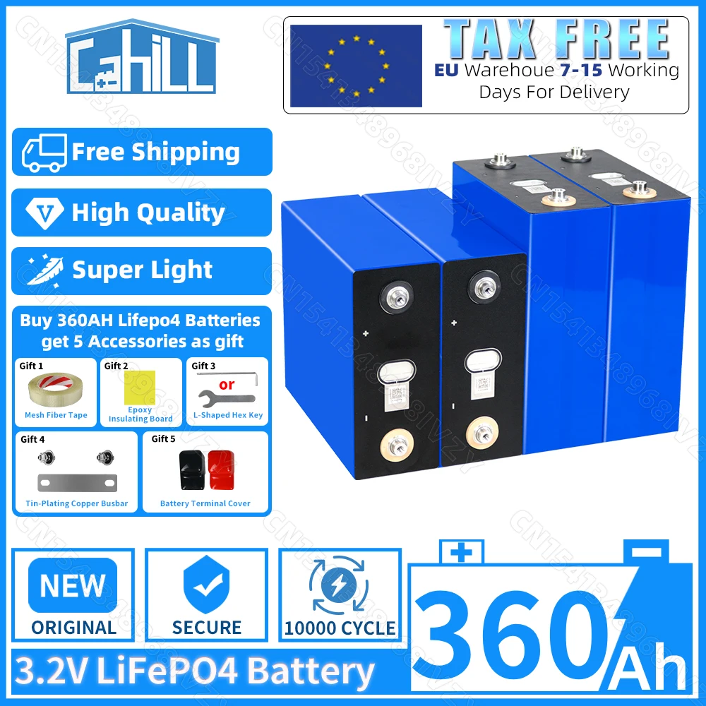 10000-Cycles-3-2V-360Ah-Lifepo4-Battery-Grade-A-Lithium-iron-phosphate ...