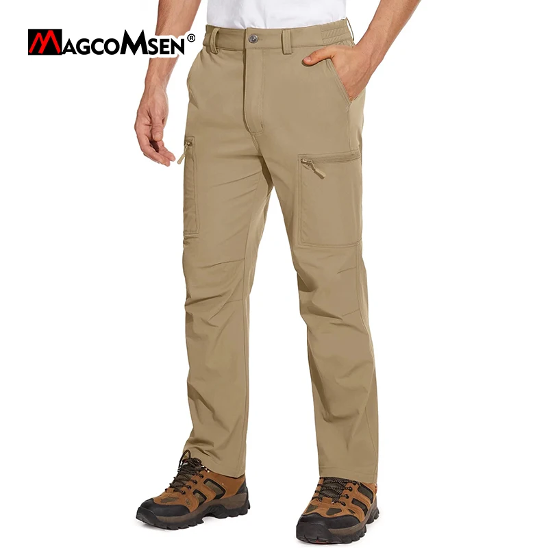 MAGCOMSEN Men's Tactical Waterproof Cargo Pants with Multi Pockets ...