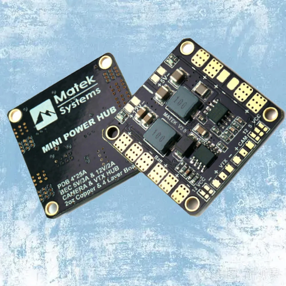 1/2 pcs Power Hub Power Distribution Board PDB Matek Mini with BEC 5V & 12V for FPV QAV250 ...