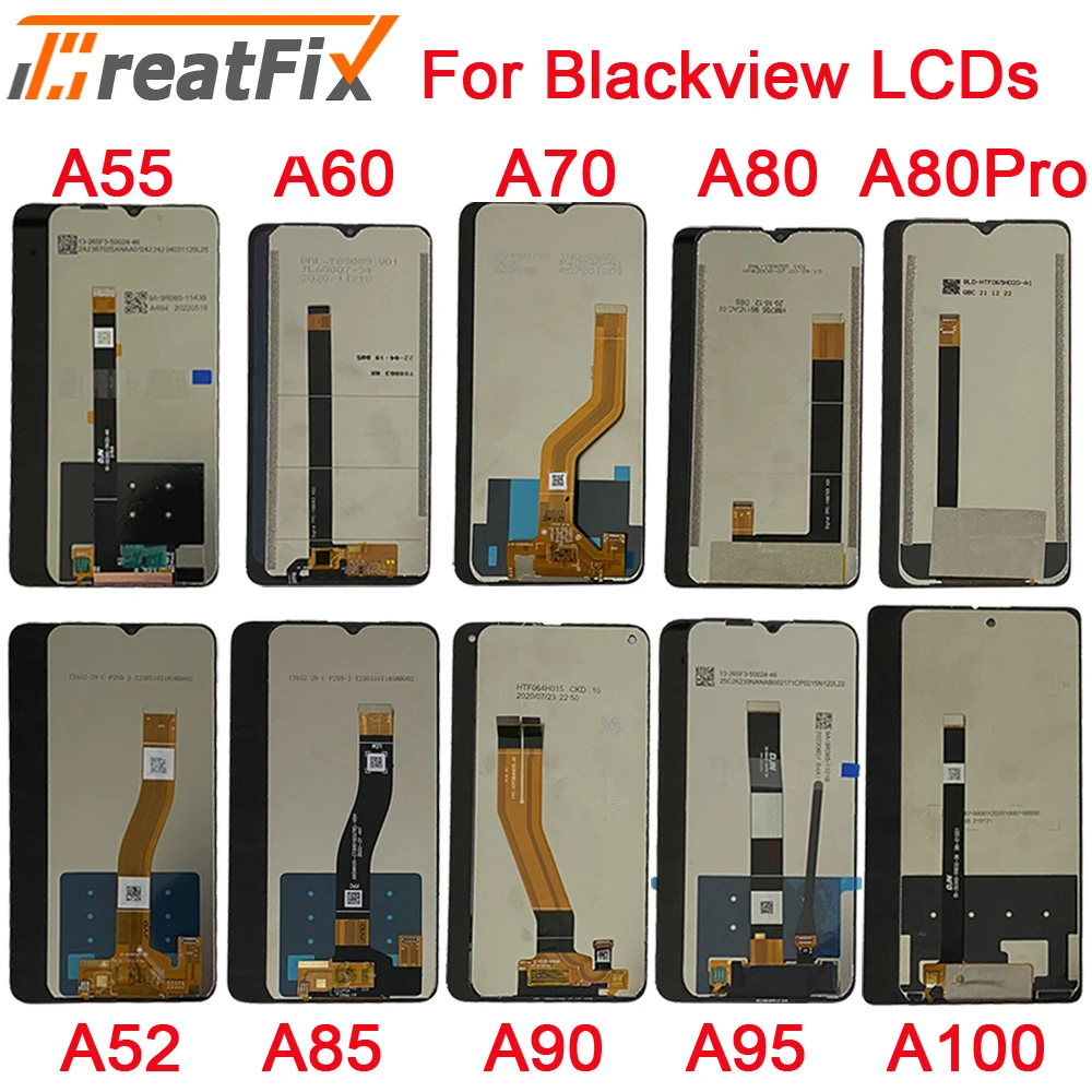 For Blackview A50 A52 A55 A60 A70 A80 Pro Plus A85 A90 A95 A96 A100 LCD Display Touch Screen ...