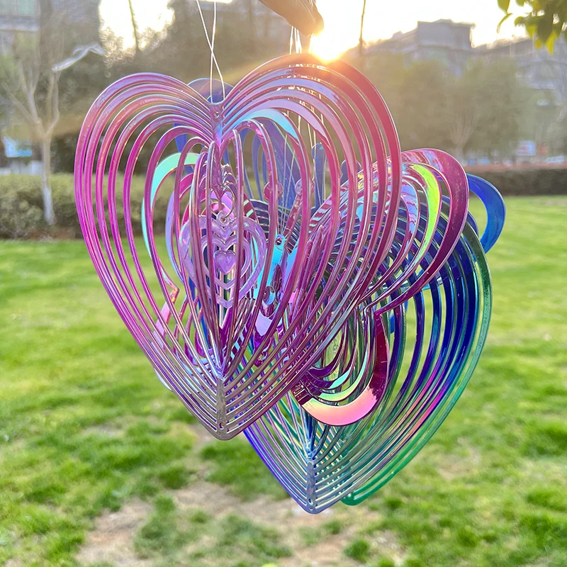 Butterfly Wind Spinner ABS Wind Catcher Love Rotating Wind Chime ...