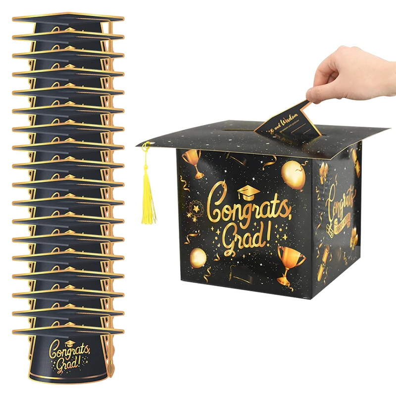 Congrats-Grad-Bachelor-Hat-Shape-Votes-Box-Graduation-Game-Card ...