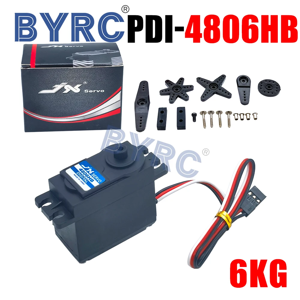 Servo Motor JX PDI-4806HB Digital, Engrenagem Plástica, 6kg, Carro RC ...
