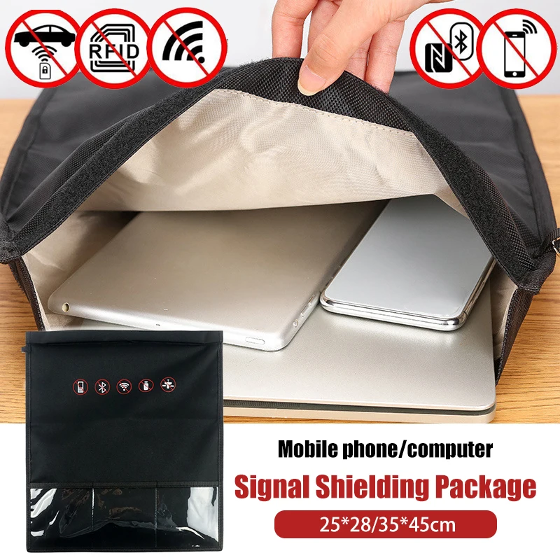 Mobile Phone Signal Shielding Bag Faraday Cage Pouch Car Key Laptop ...