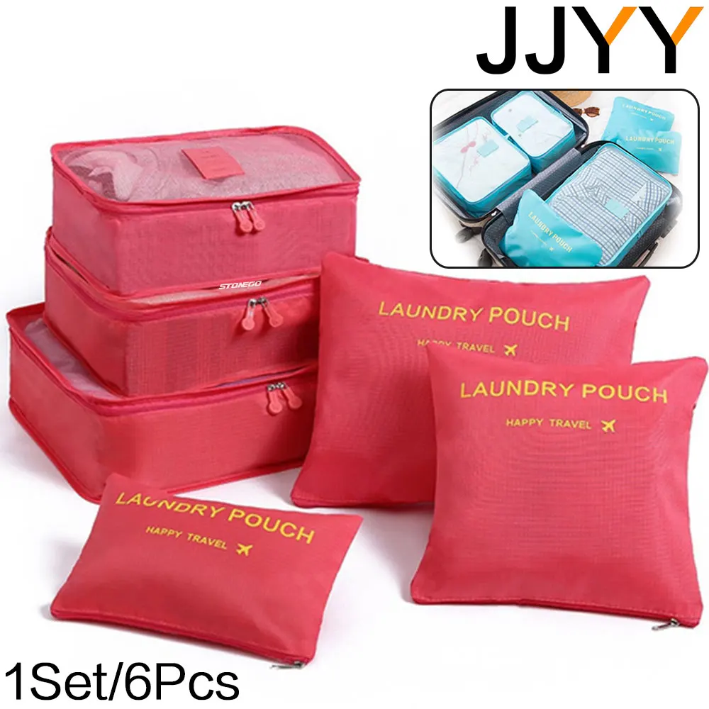 JJYY 1Set/6Pcs Travel Storage Bag Set for Clothes Tidy Organizer ...
