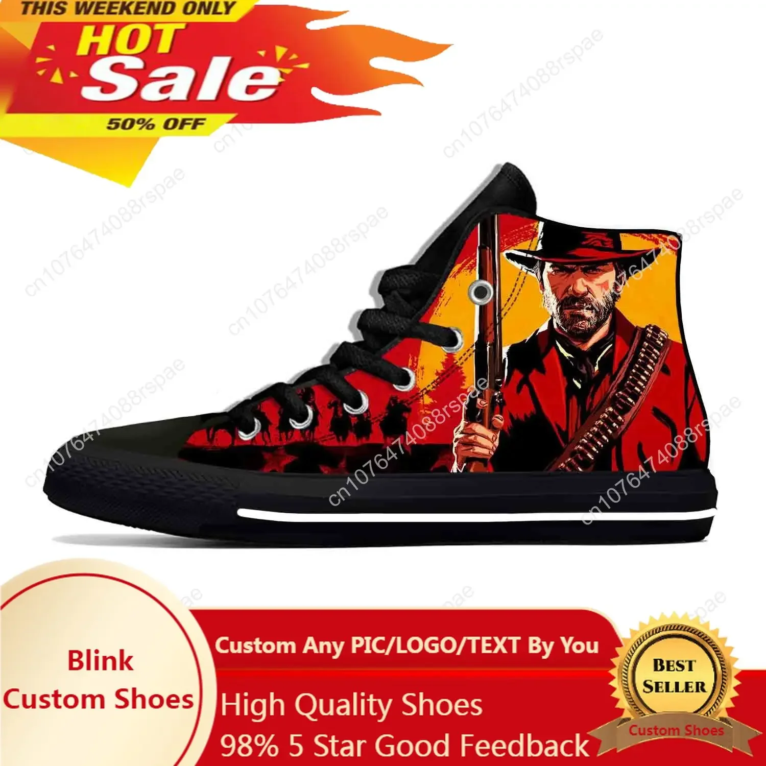 Red-Dead-Redemption-RDR2-Anime-Cartoon-Game-Funny-Casual-Cloth-Shoes ...