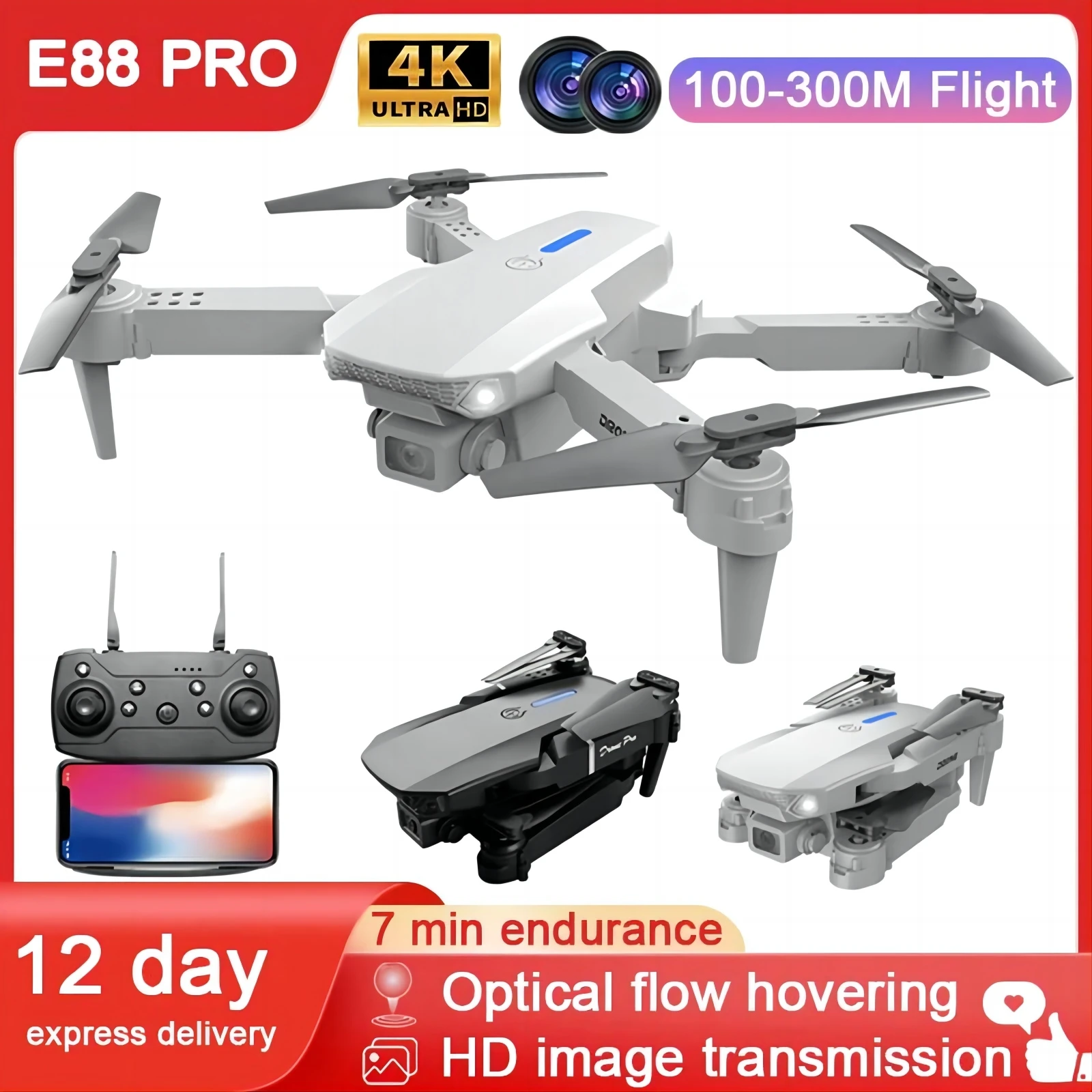 2024-New-E88Pro-RC-Drone-With-4K-Professinal-VR-Wide-Angle-Dual-HD ...