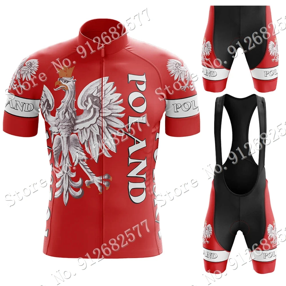 2023-Poland-Cycling-Jersey-National-Set-Polish-Mens-Bicycle-Clothing ...