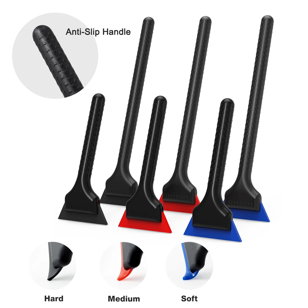 FOSHIO-3-6pcs-Cleaning-Handy-Squeegee-Kit-Short-Long-Handle-Rubber ...