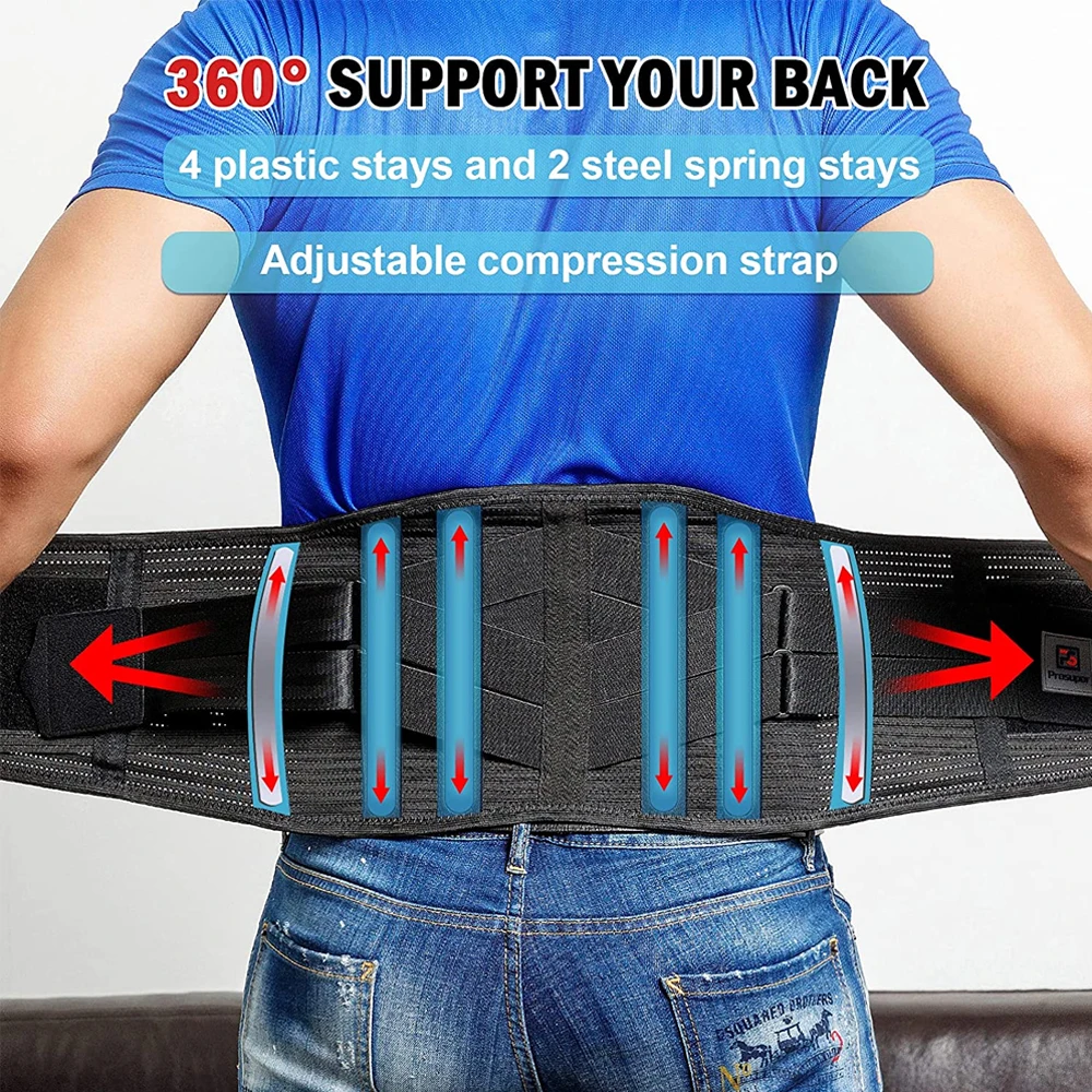 Double-Pull-Back-Lumbar-Support-Belt-Waist-Orthopedic-Corset-Men-Women ...