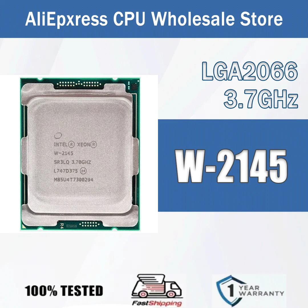 Intel Xeon W-2145 14nm 8 Cores 16 Threads 3.7GHz 11MB 140W W 2145 ...