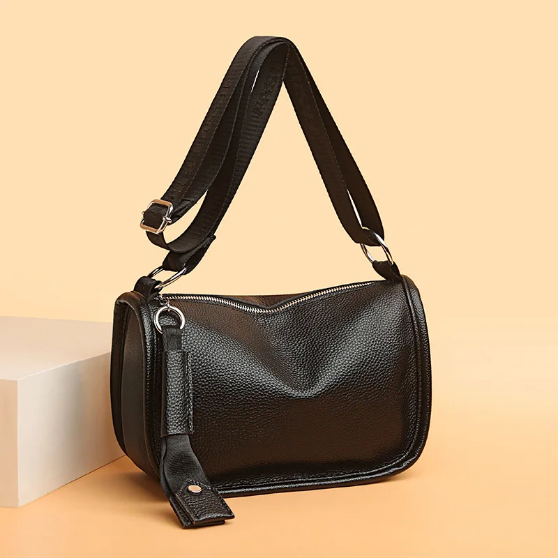 Solid-Colour-Head-Layer-Cowhide-Shoulder-Bag-Fashion-Genuine-Leather ...