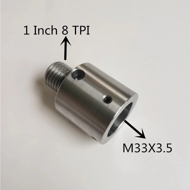 Adapter 1" x 8 TPI to M33 x 3.5 For Wood Lathe Chuck