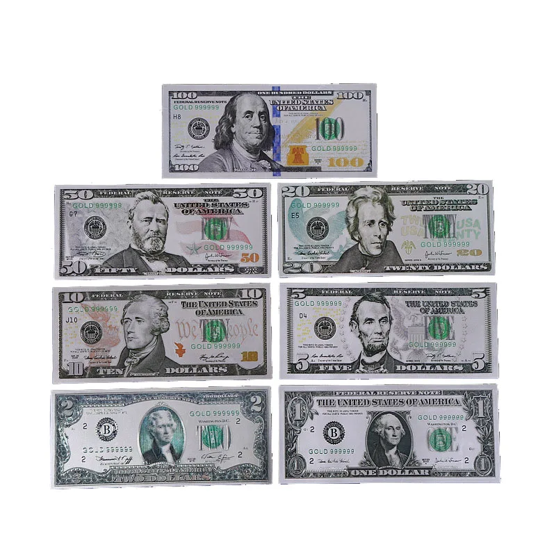 Silvery-plated-dollar-counterfeit-plastic-paper-money-handicrafts-for ...