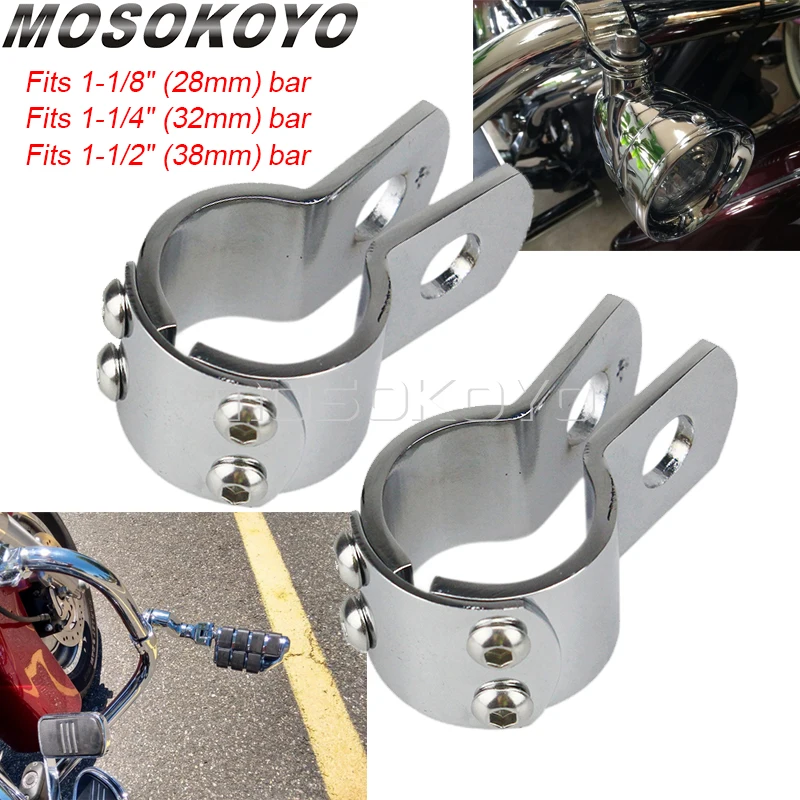 Motorcycle Highway Engine Guard Footrest Foot Pegs Mount Clamps Bracket ...