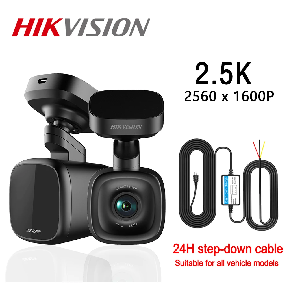 HIKVISION F6 Pro Dash Cam For Car 2.5K Car camera Built-in GPS ADAS F1.6 Night Vision With 24H ...