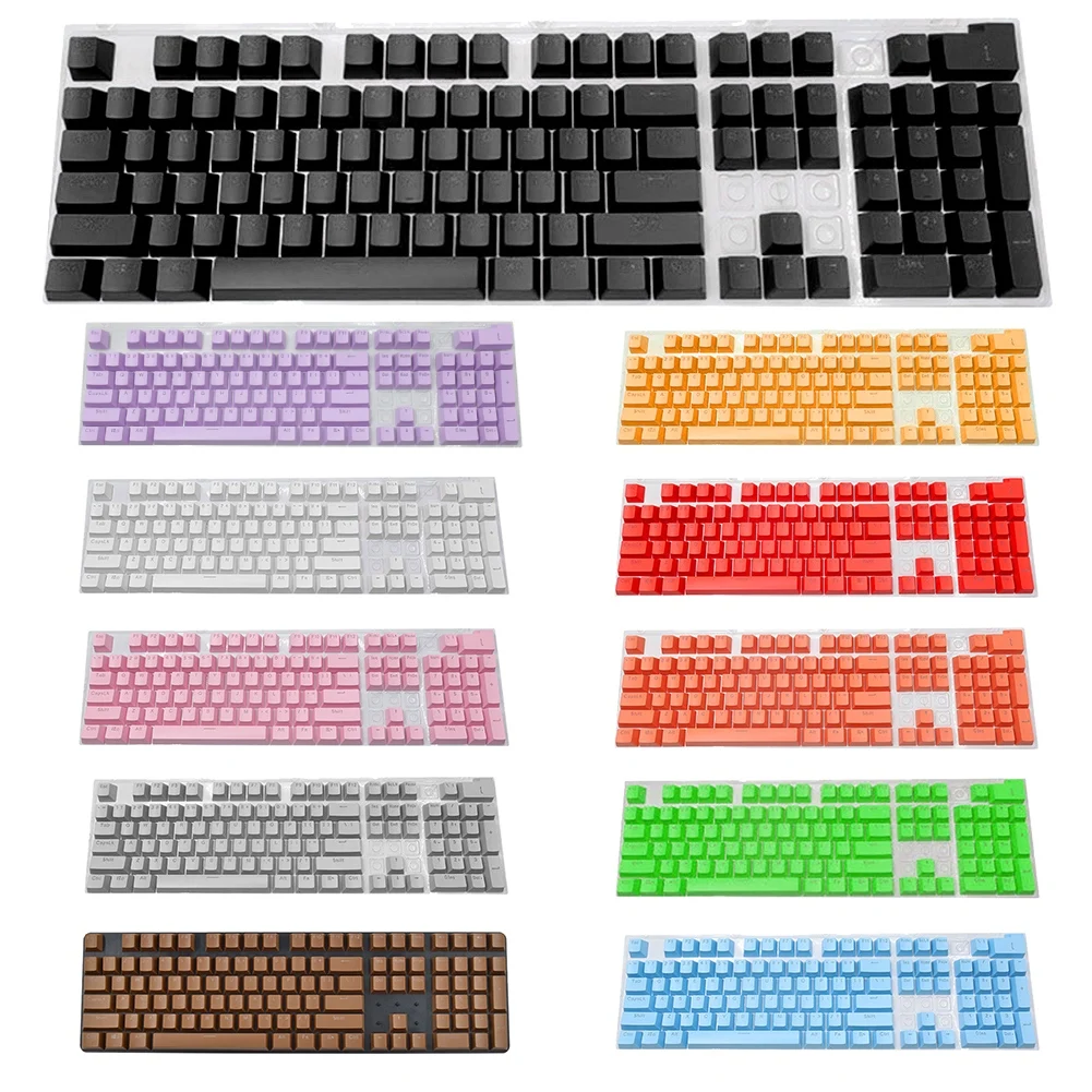 104-Pcs-DIY-Mechanical-Keyboard-Keycaps-Set-OEM-Backlit-Single-Color ...