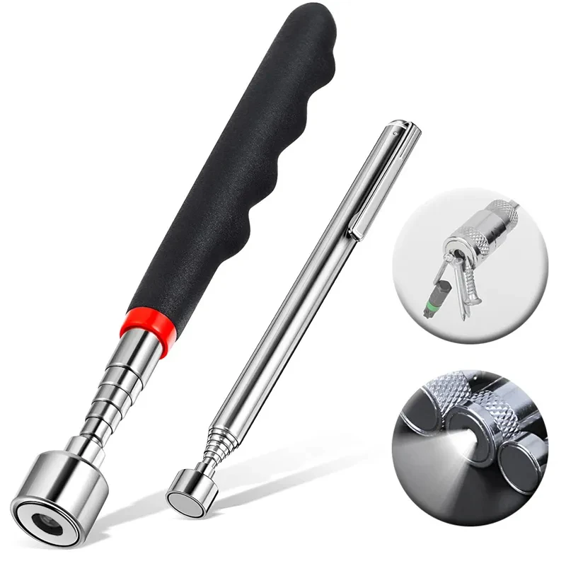 Magnetic Telescopic Pick-Up Tools Grip LED Light Adjustable Extendable ...