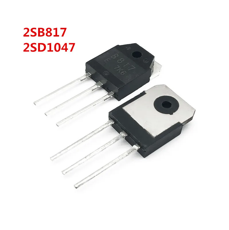 5 peças 2sd1047 to 247 d1047 TO 3P transistores de potência 2sb817 b817 ...