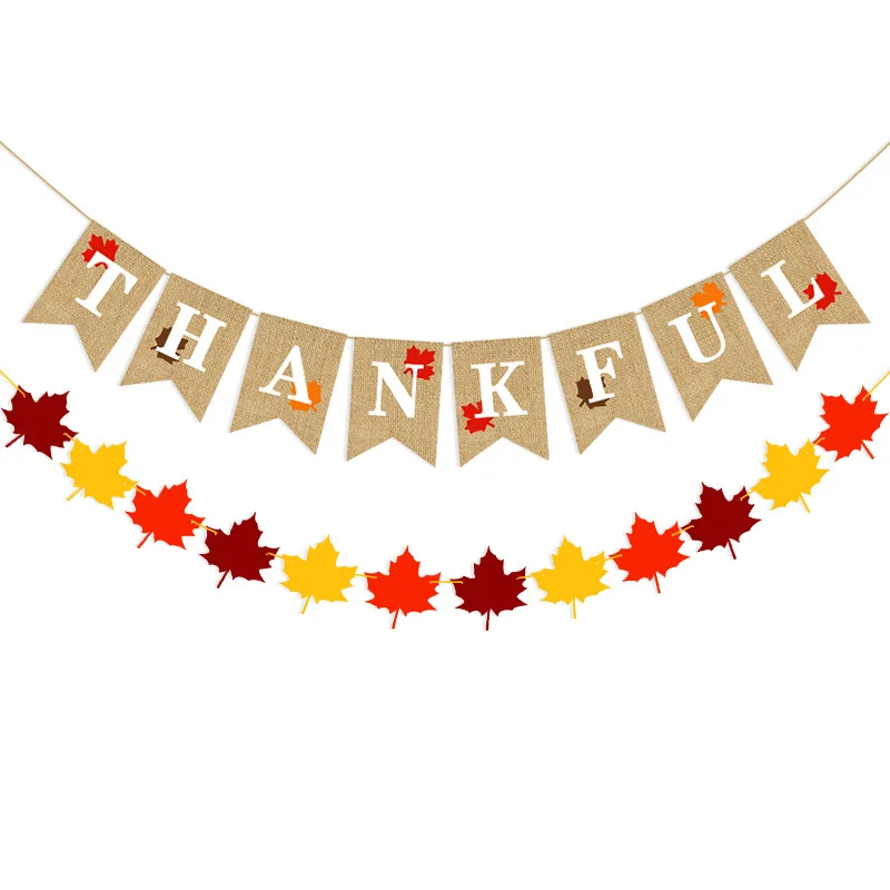 Give Thanks Burlap Banner