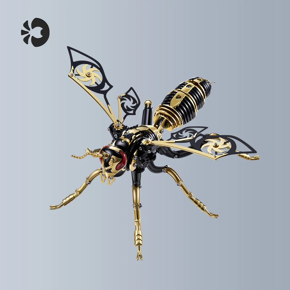 3D Wasp Stainless Steel Model Adult Assembly Kit Toy Anti-Stress Metal ...