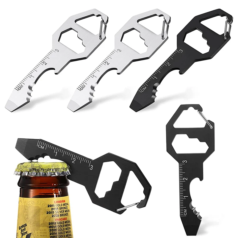 Porte clés multi outils d'autodéfense en acier inoxydable, ouvre ...