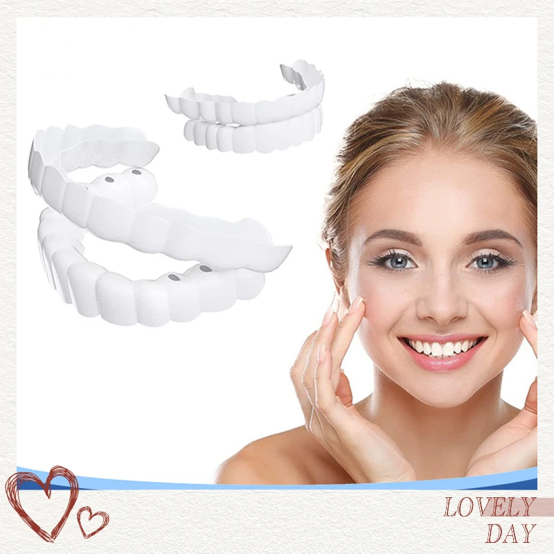 Upper & Lower Teeth Veneers Anti-true Braces Snap On Smile Teeth ...
