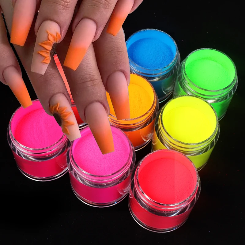3pcs Neon Acrylic Powder Kit For Nail Art Decoration Nail Extension ...
