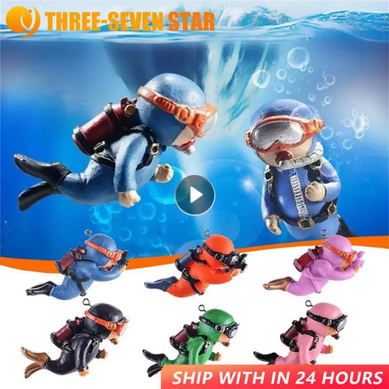 Cute-Luminous-Mini-Diver-Simulated-Floating-Frogman-Miniature-Kawaii ...