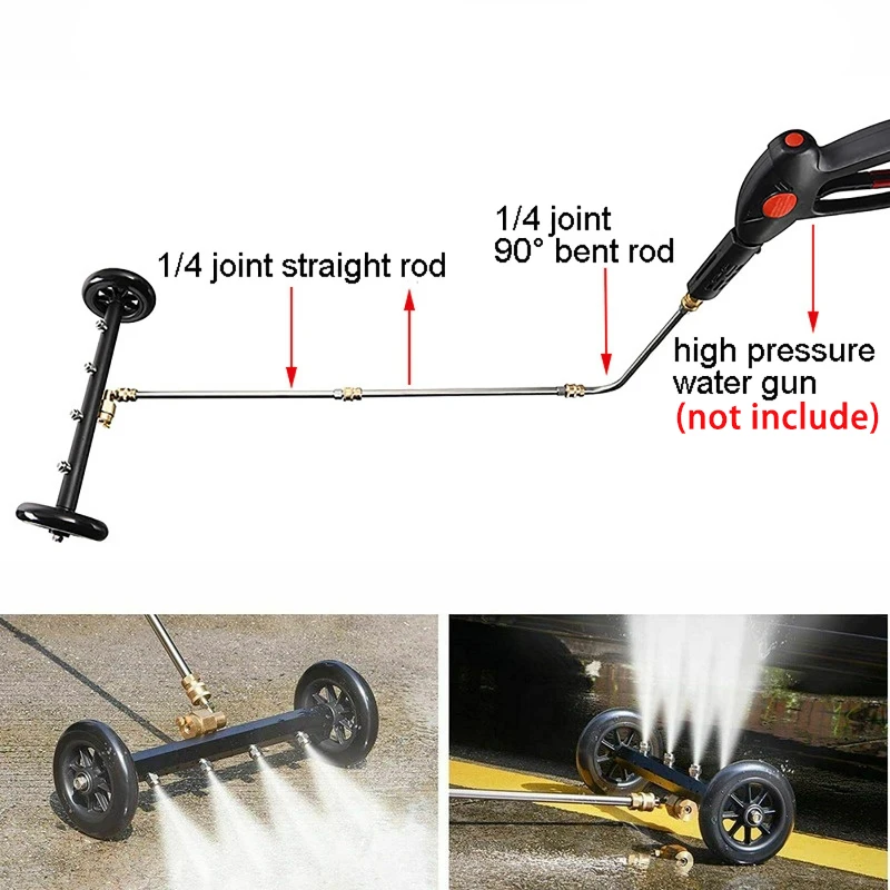Adjustable High Pressure Car Chassis Cleaning Washer 4 Spray Nozzles ...