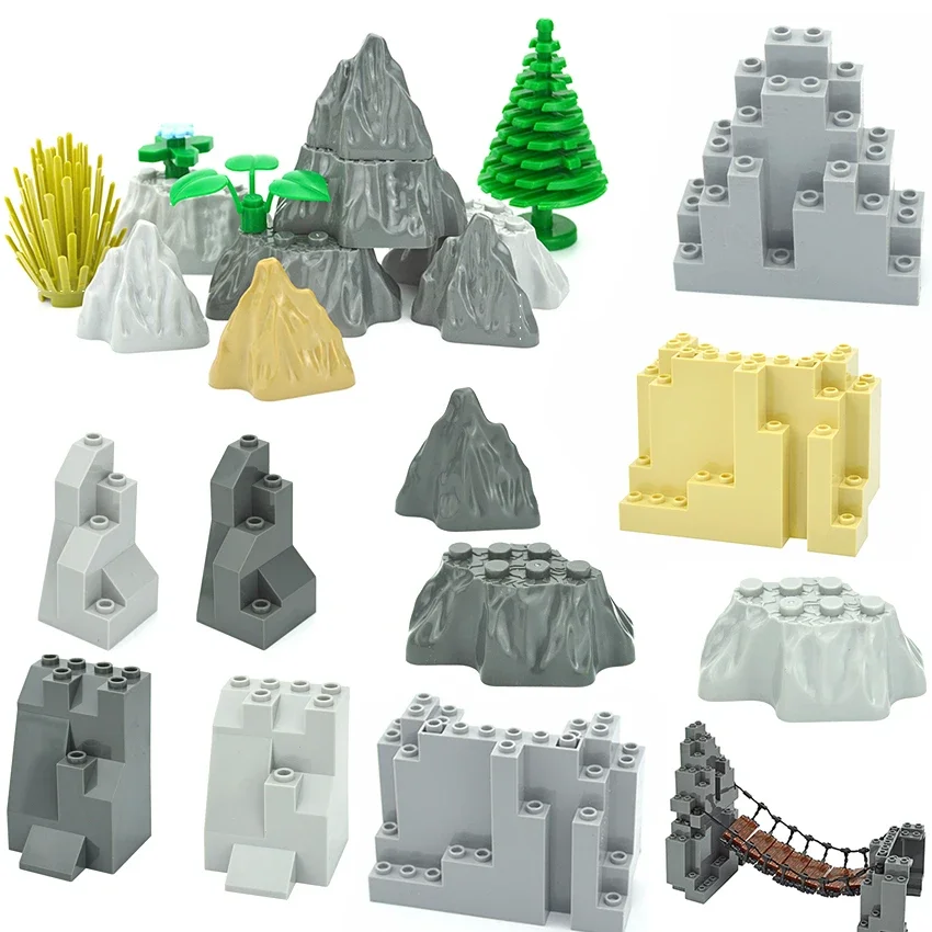 MOC-Rock-Panel-Rockery-Mountain-DIY-City-Street-View-Building-Blocks ...