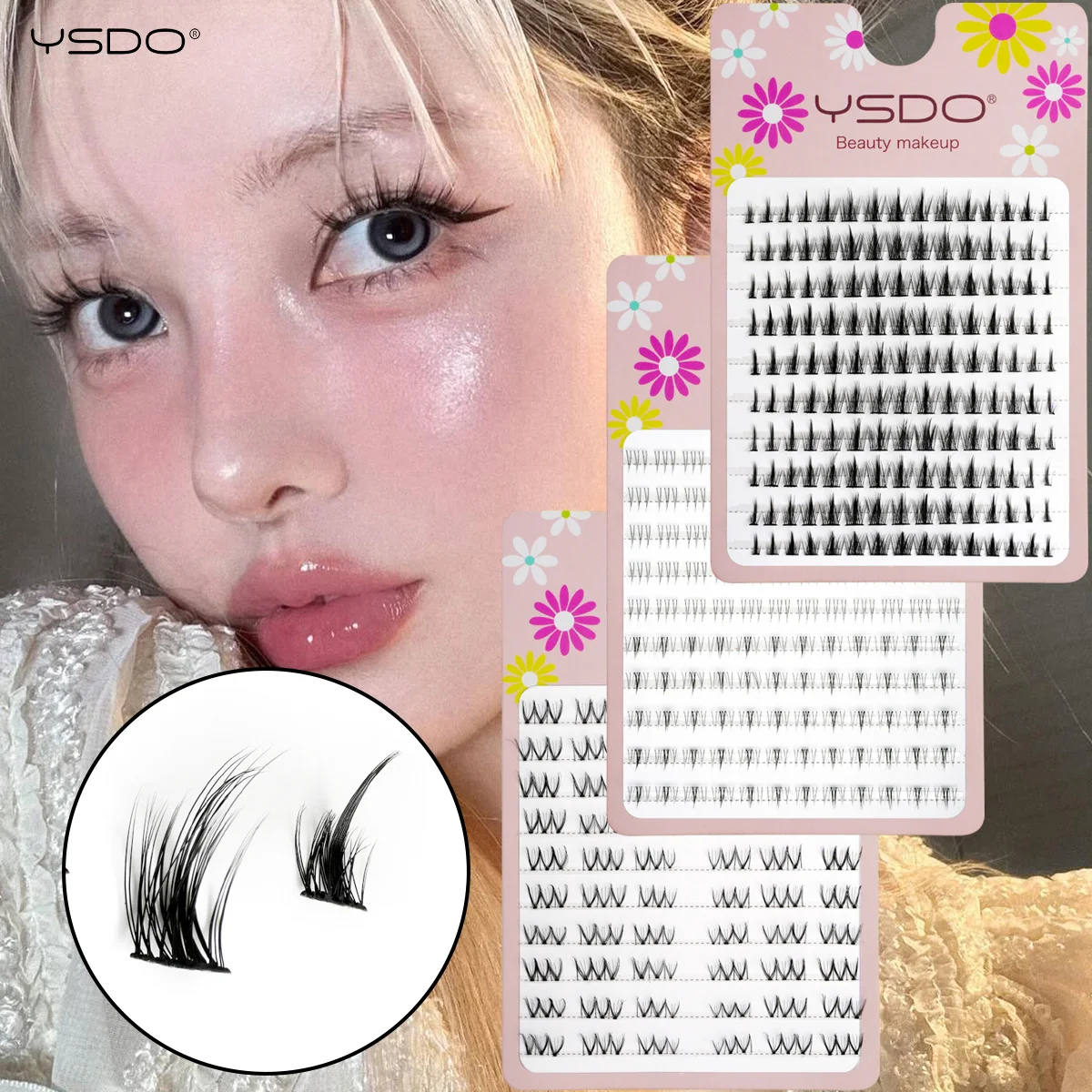 10-Rows-YSDO-DIY-Clusters-Individual-Lashes-Mix-Three-Eyelash-Extension ...