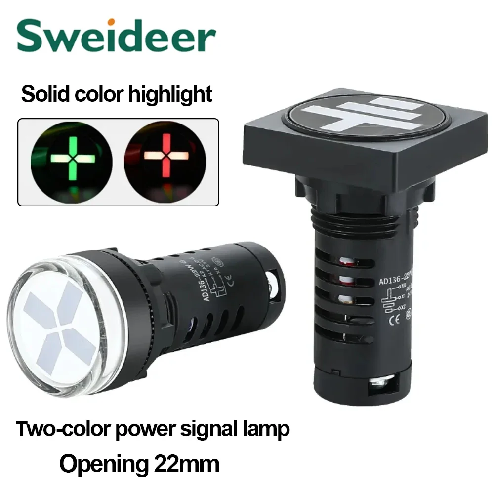 22mm-LED-Red-Green-Dual-Color-Indicator-Light-AD136-22-Power-Signal ...