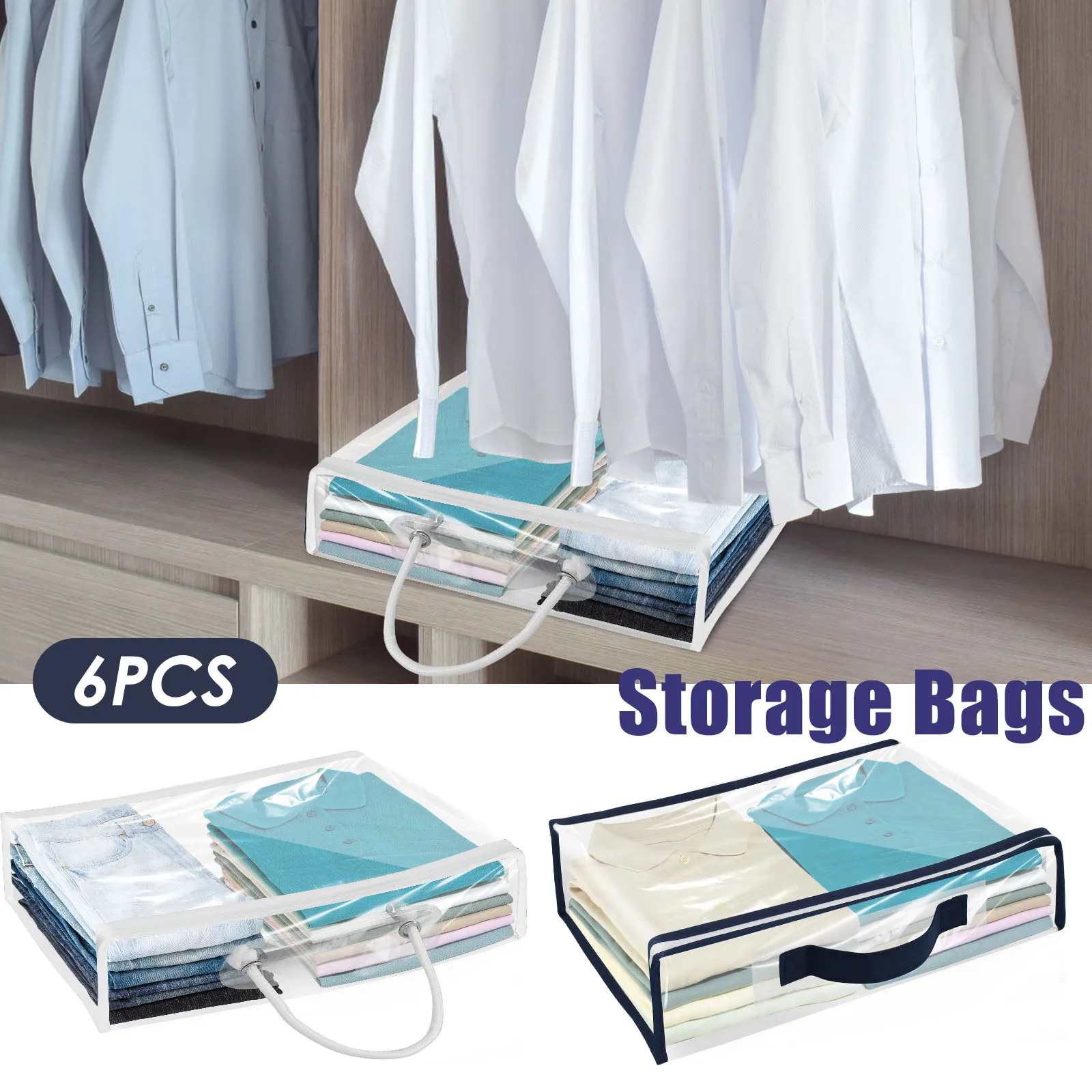 6Pcs-Clear-Tote-Bags-with-Zipper-Large-Capacity-Blankets-Bags ...