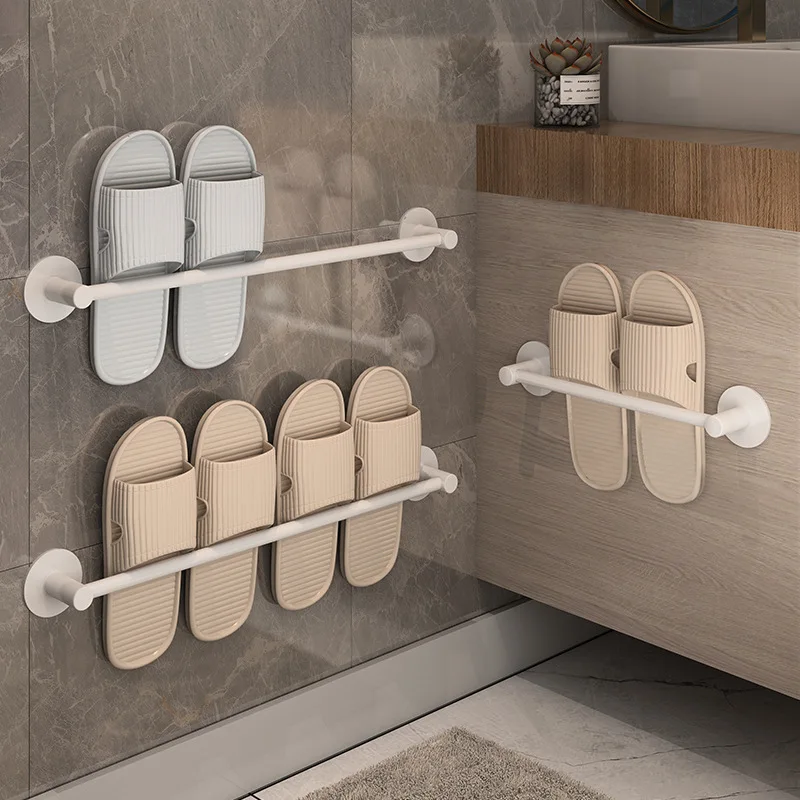 Aluminum-Slipper-Storage-Rack-Wall-mounted-Bathroom-Bedroom-Shoe-Towel ...