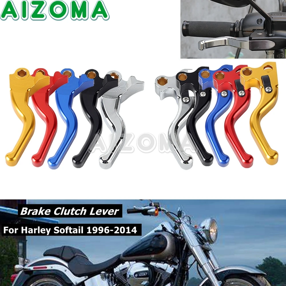2-3-Finger-Aluminum-Motorcycle-Clutch-Brake-Levers-For-Harley-Softail ...