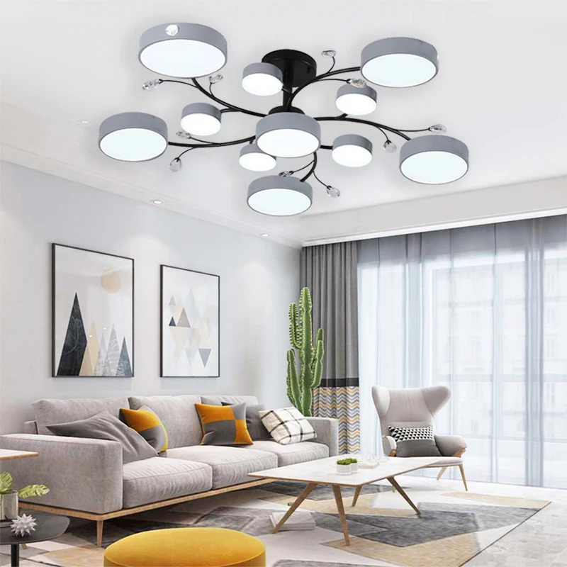 Nordic living room bedroom ceiling chandelier kitchen LED chandelier dining room 220V ceiling ...
