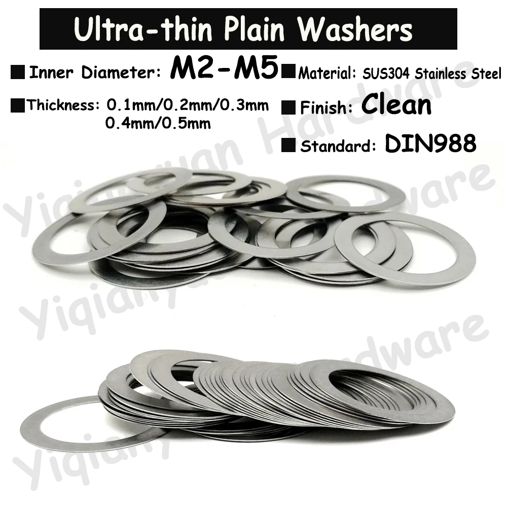 Stainless Steel Shim Washers M5 | Thick Stainless Steel Washers - 10pcs 100pcs Din988 - Aliexpress