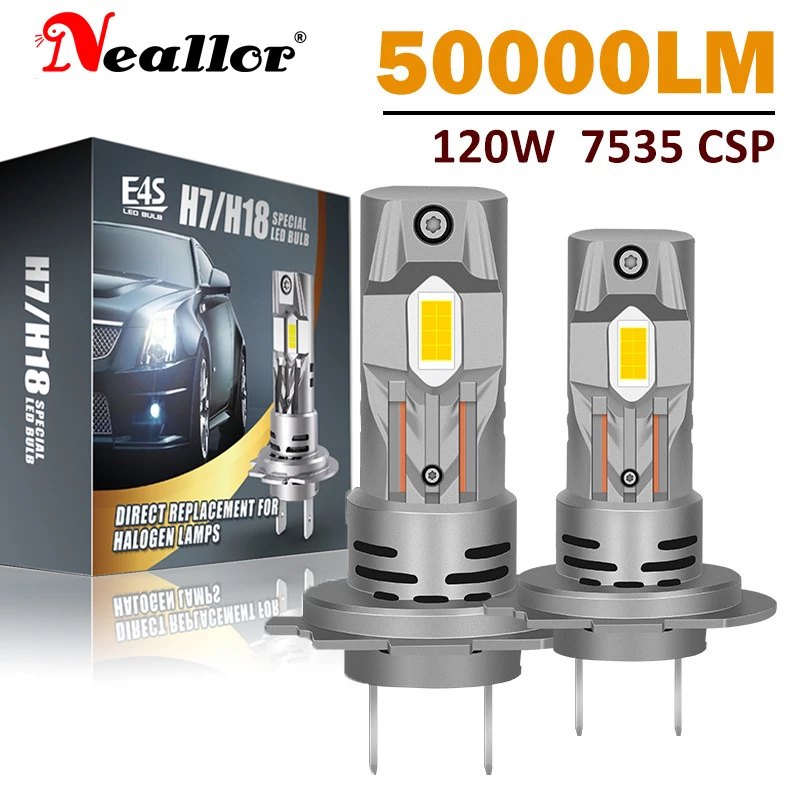 Turbo-H7-LED-Car-Headlight-Bulbs-50000LM-120W-Mini-Auto-Lamps-7535-CSP ...