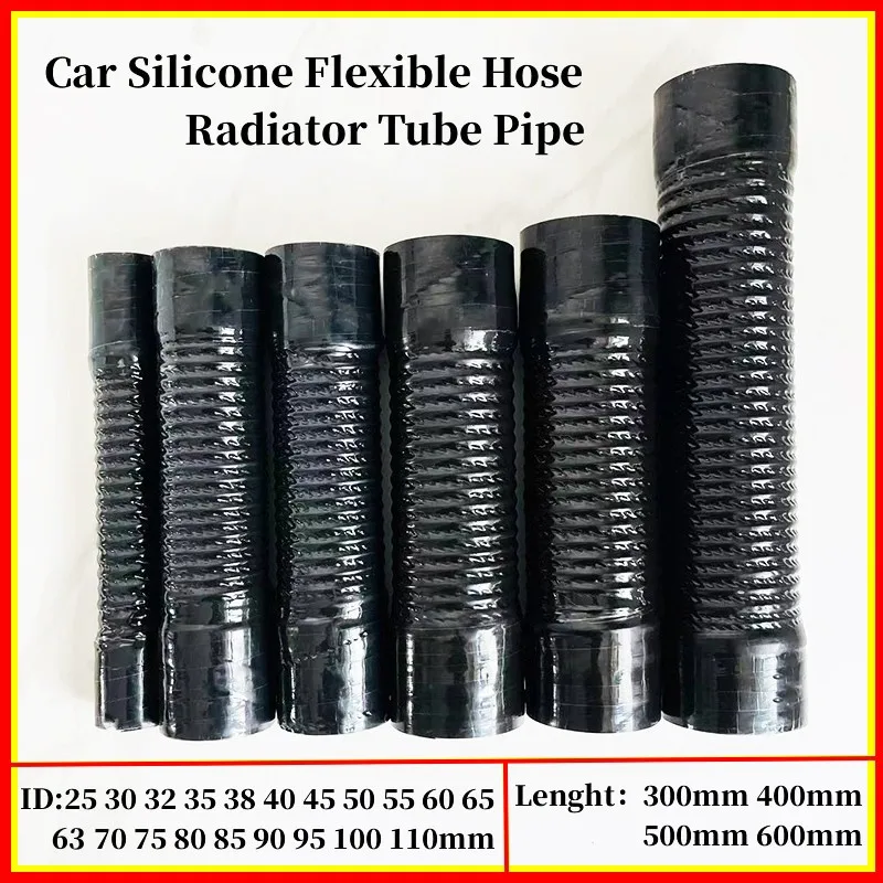 Universal-Black-Car-Silicone-Flexible-Hose-Silicon-Intercooler-Hose-Air ...