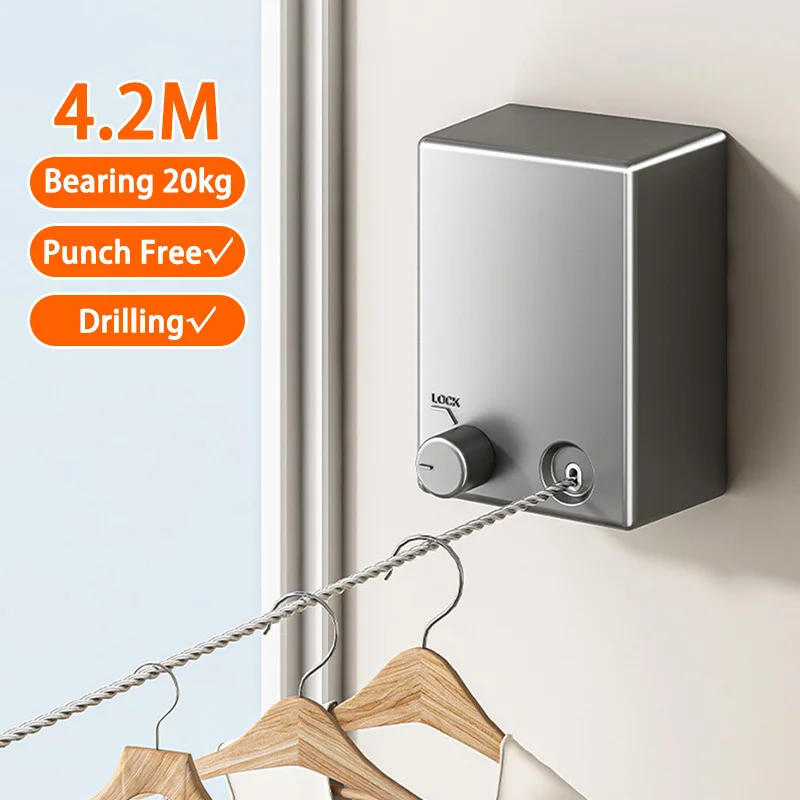 Stainless-Steel-Retractable-Clothes-Clothesline-for-Apartment-Bathroom ...