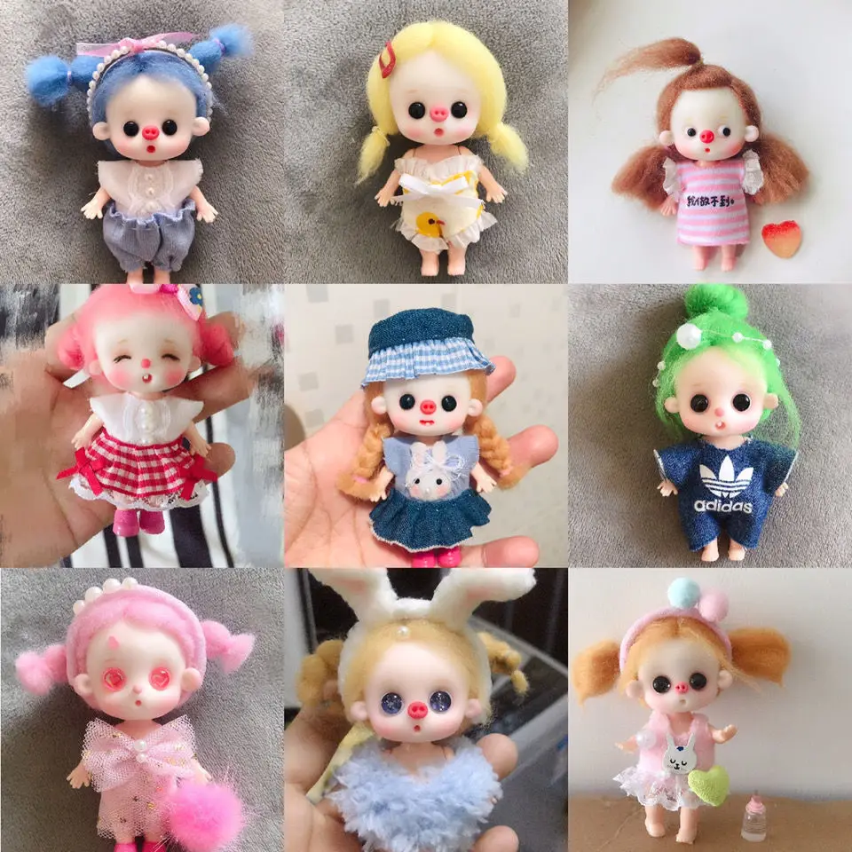 Mini Bjd Toy Ob11 Lucky Pig Bjd Doll Girl Cute Kawaii Movable Joint ...