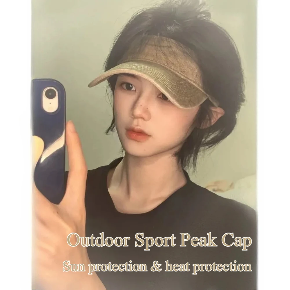 Univesal Wide Brim Visor Sun Hats Adjustable Visor UV Protection Top ...