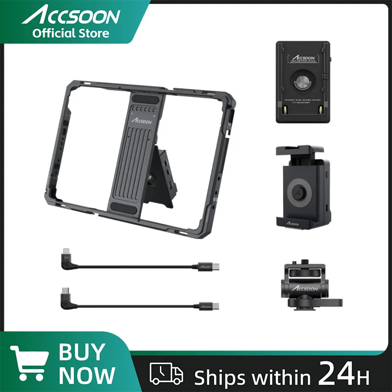 Accsoon-ipad-PowerCage-II-with-Seemo-IOS-10-12-inch-Adjustable-Size ...