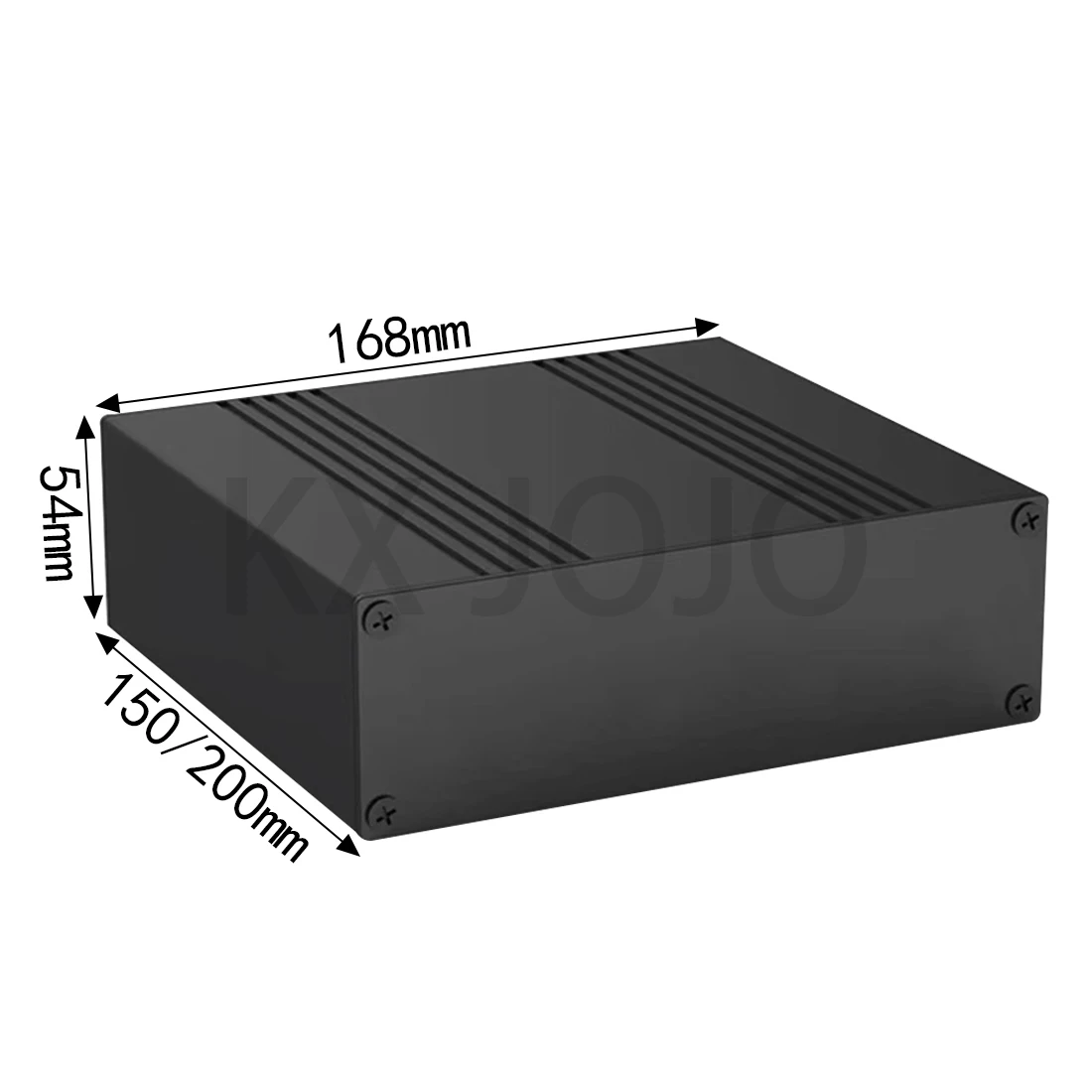 Aluminum-Enclosure-168-54-150-200mm-Split-Box-with-Waterproof-Black ...