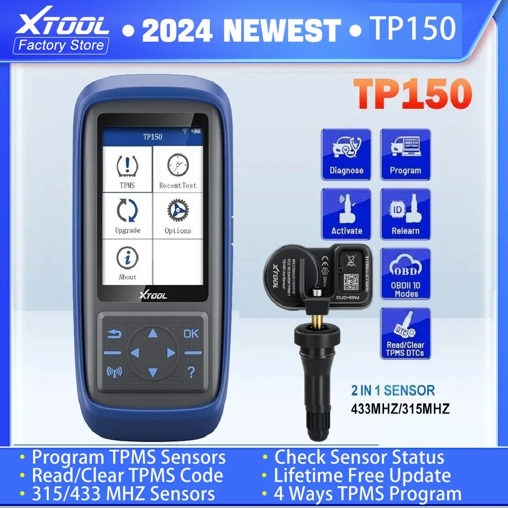 XTOOL-TP150-WIFI-Tire-Pressure-Monitor-With-315-433-MHZ-Sensor-TS100 ...